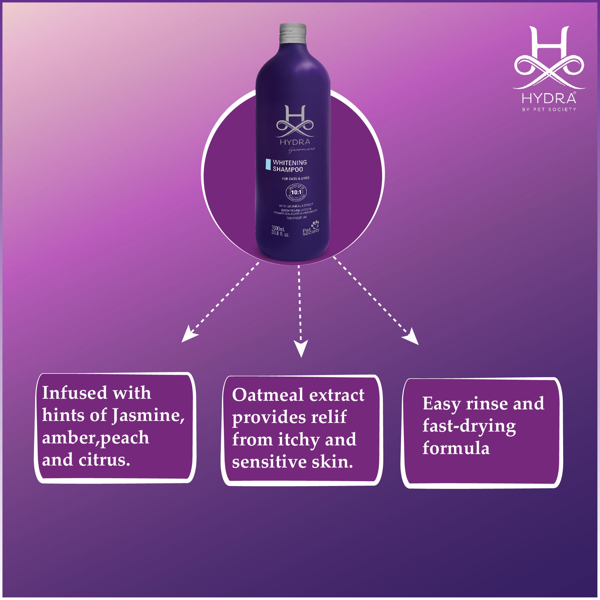 Buy Hydra Groomers Whitening Shampoo - 1 Litre Online | ABK Grooming ...