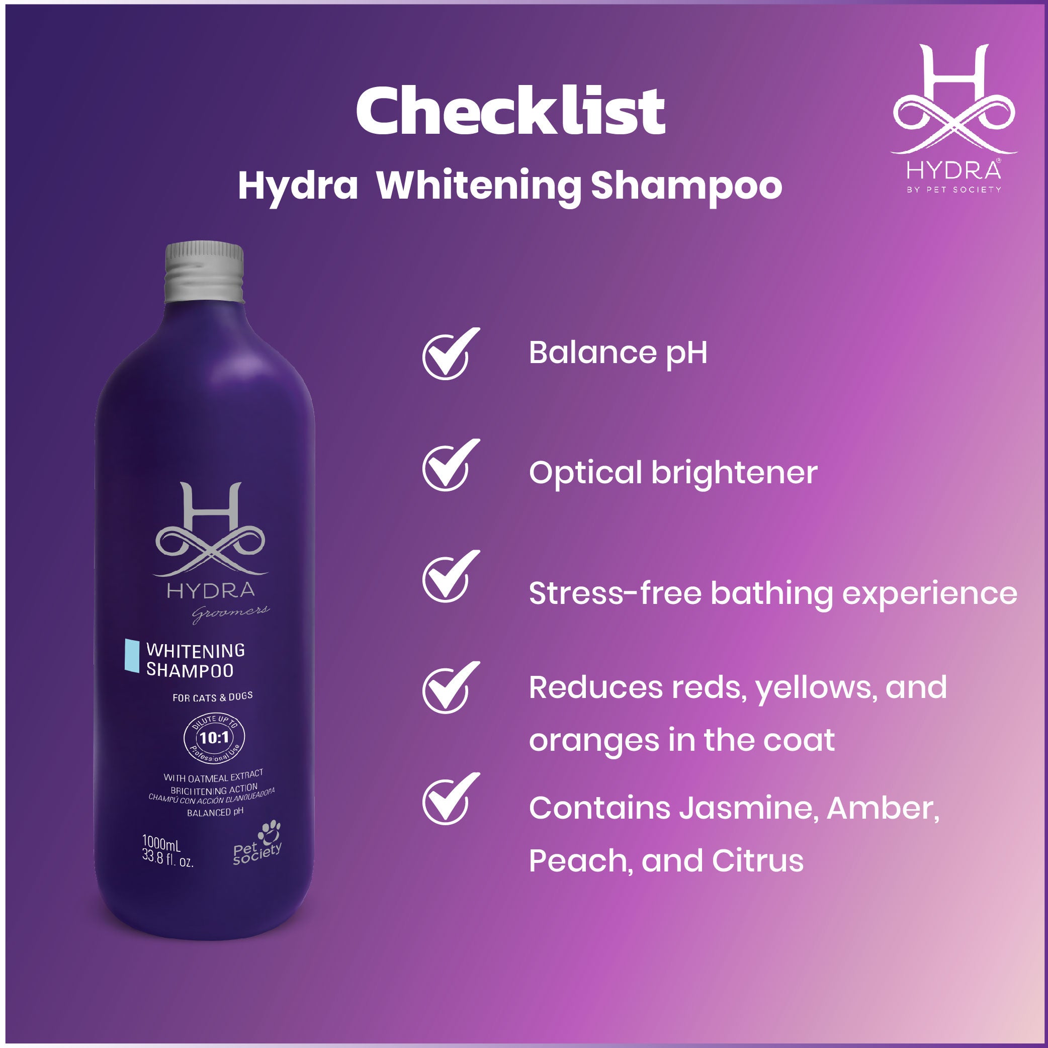 Buy Hydra Groomers Whitening Shampoo - 1 Litre Online | ABK Grooming ...